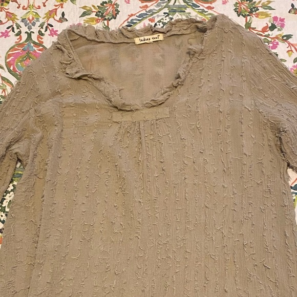 indigo soul | Tops | Tan Large Tunic Top Guc | Poshmark